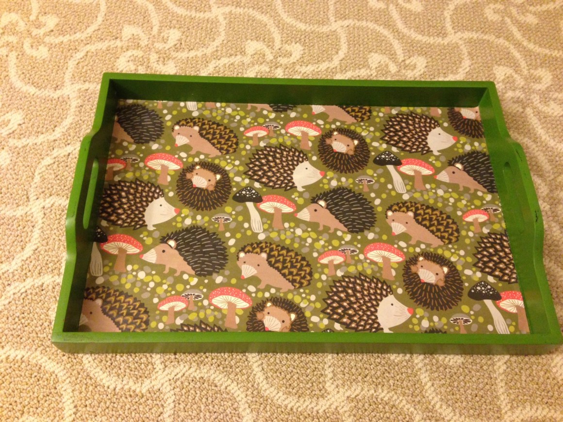 Mod Podge Hedgehog Tray | Fresh Frippery